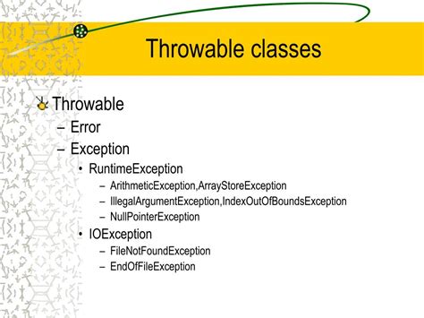 Ppt Exceptions In The Java Programming Language Powerpoint Presentation Id370353