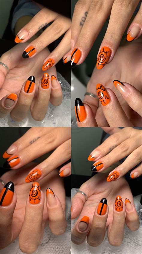 Naruto Nails Unhas Bonitas Unhas Curtas Unhas Desenhadas