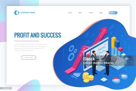 아이소메트릭 성공적인 비즈니스 협업 사업가들이 악수를 하고 있다 B2b 비즈니스 인텔리전스 분석을 위한 데이터 및 핵심 성과