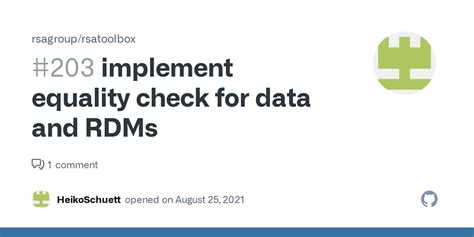 implement equality check for data and rdms · issue 203 · rsagroup