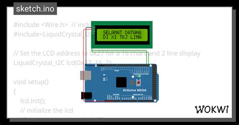 Soal2 Lcd 16x2 I2c Wokwi Esp32 Stm32 Arduino Simulator