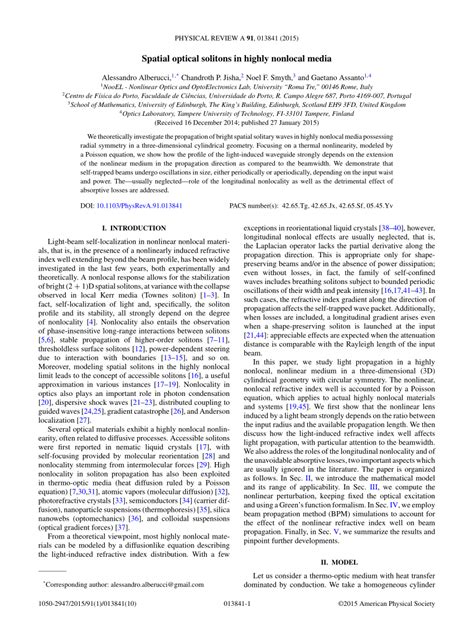 Pdf Spatial Optical Solitons In Highly Nonlocal Media