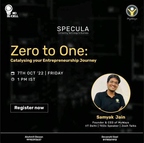 Samyak Jain On Linkedin Specula Followingmyways Entrepreneurship Journey Techcareers