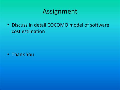 Software Engineering 10 Software Cost Estimation Cocomo Ppt Free Download