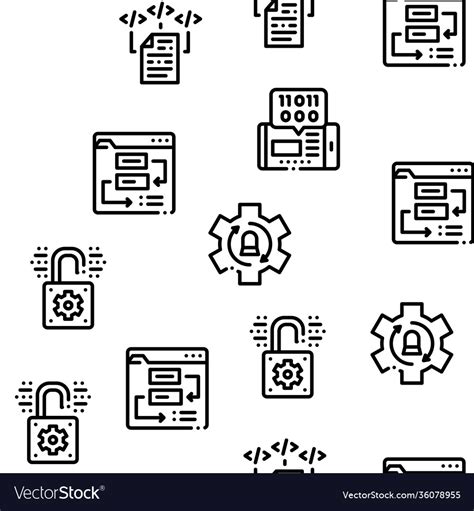 Software Testing And Analysis Seamless Pattern Vector Image