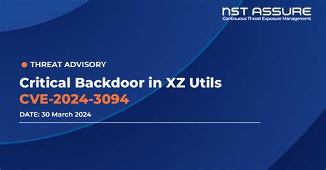 White Papers And Advisories Critical Backdoor In Xz Utils Cve 2024 3094