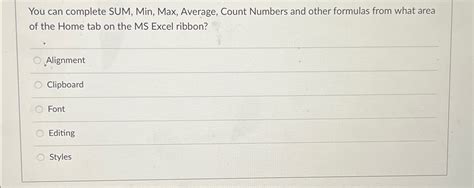 solved you can complete sum min max average count