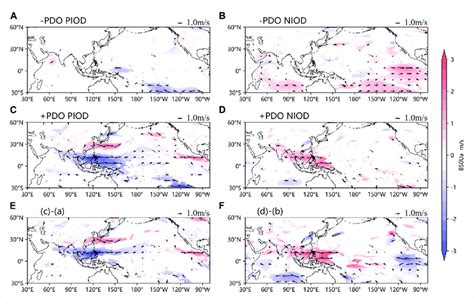 Ab Under The Pdo Cold Phase Cd Pdo Warm Phase Ac Positive