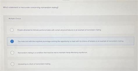 Solved Which Statement Is Inaccurate Concerning Nonrandom