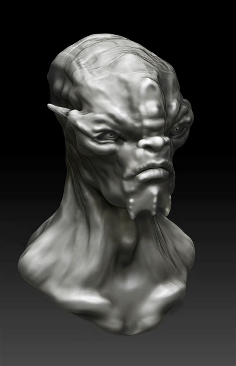 Sketching In Zbrush 4 Protoss Head — Scifi