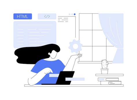 Premium Vector Html Coding Abstract Concept Vector Illustration