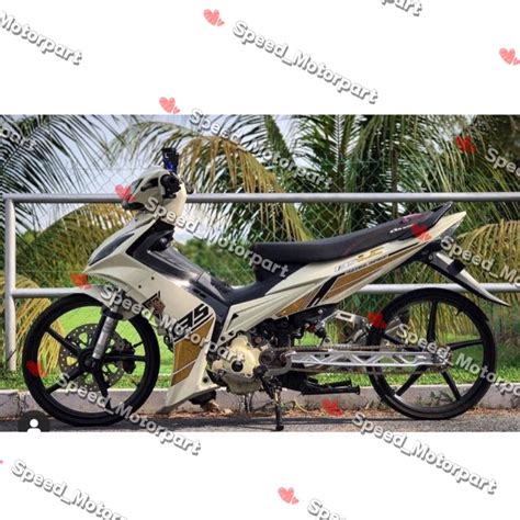 Set Lc V1 Hitam Putih Motorsikal Yamaha 135lc Tahun 2009 Hitam Putih Black White Motorbikes On