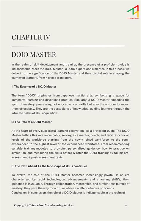 Dojo Training Room Training Dojo Ppt Pdf