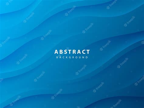 Premium Vector Realistic Blue Gradient Waves Abstract Background