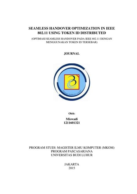 pdf seamless handover optimization in ieee 802 11 using token id