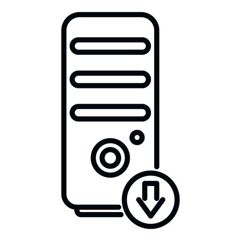 Computer Backup Icon Outline Vector Data Cloud 17326445 Vector Art At