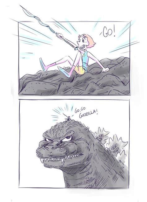 Pearl And Godzilla Sketch By Cubedcoconut Steven Universe Know Your Meme
