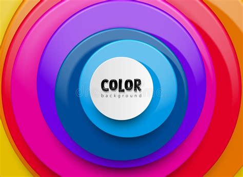 Vibrant 3d Abstract Background With Vector Layered Colorful Circles Perfect For Modern Design
