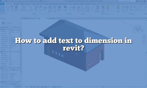 How To Add Text To Dimension In Revit