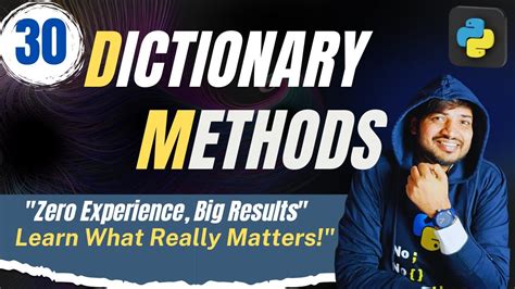 30 Dictionary Methods Python Codersindia By Rohit Tyagi Dictionary