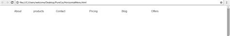 Pure Css Horizontal Menu I2tutorials