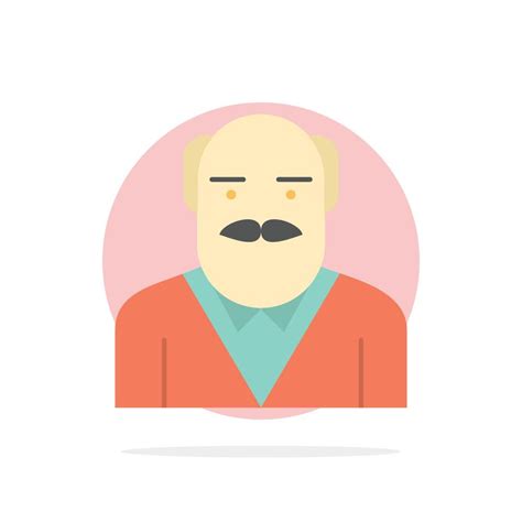 Grandpa Father Old Man Uncle Abstract Circle Background Flat Color Icon 13246646 Vector Art At