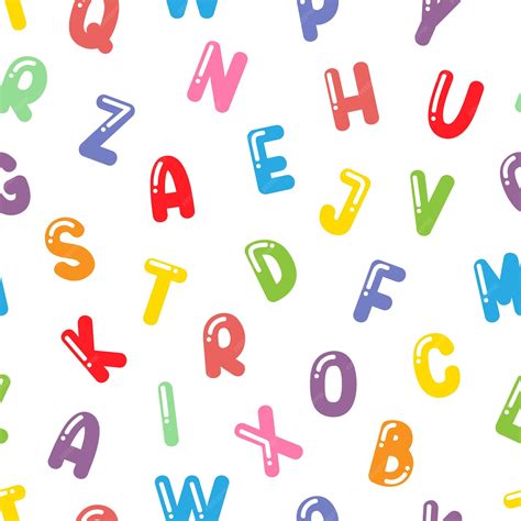 Premium Vector Cartoon Colorful Abc Pattern
