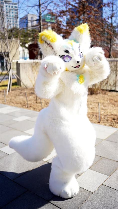 Kenomo White Cute Husky Cat Fursuit Fullsuit Teen Costumes