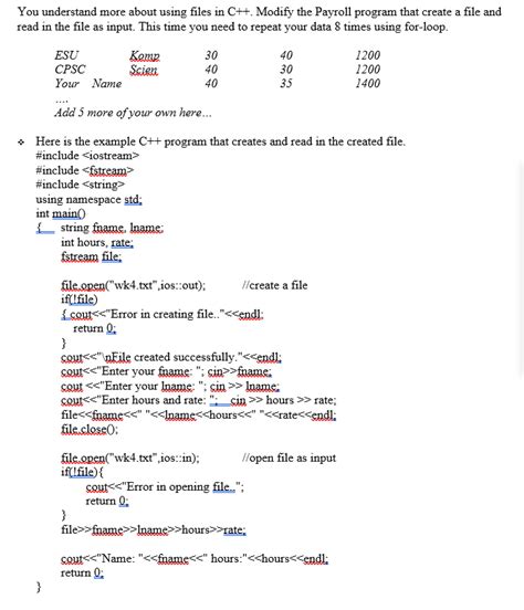 Solved You Understand More About Using Files In C Modify Chegg