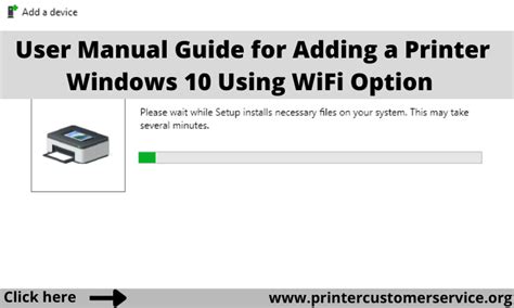 User Manual Guide For Adding A Printer Windows 10 Using Wifi Option