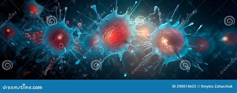 Virus Particle Showing Its Characteristic Shape And Surface Features Generative Ai Stock