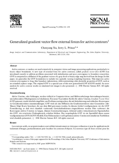 Pdf Generalized Gradient Vector Flow External Forces For Active Contours1