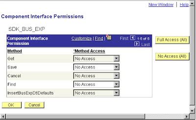 Setting Component Interface Security Peoplesoft