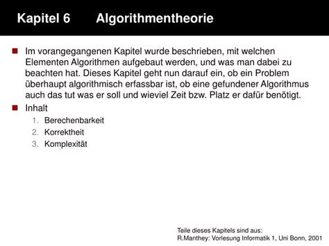 PPT Kapitel 6 Algorithmentheorie PowerPoint Presentation Free Download ID 6974629