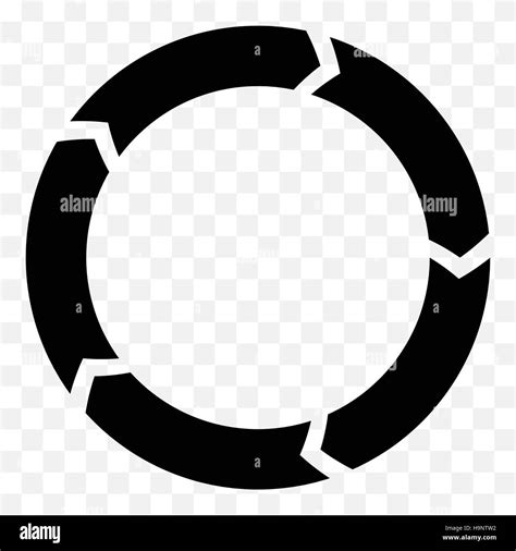 Segmented Circle Arrow Circular Arrow Icon Process Progres Stock