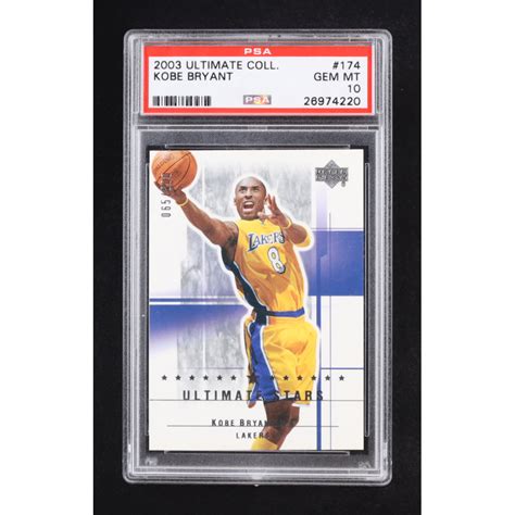 Kobe Bryant 2003 04 Ultimate Collection 174 065100 Psa 10 Pristine Auction