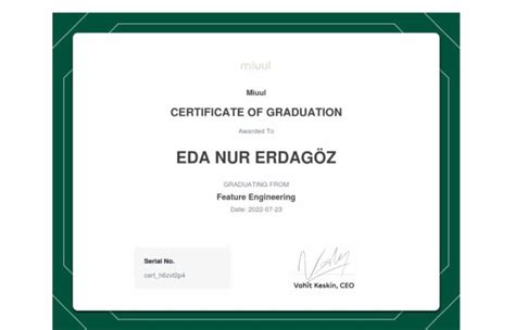 Eda Nur Erdagöz Linkedin‘de Miuullayazamerhaba Miuul