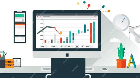premium photo a computer screen with a graph showing a graph with a