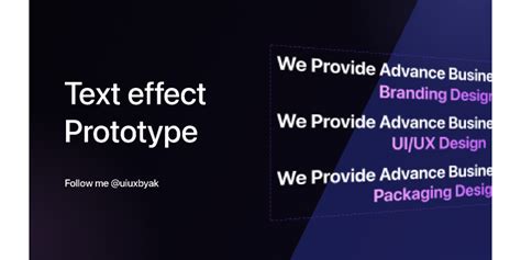 Text Effect Prototype Community Figma