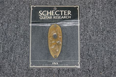 Schecter Guitar Research Neck Plate 1980s Gold Nos Reverb