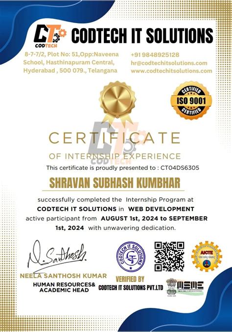 Shravan Kumbhar On Linkedin Internship Learning Growth