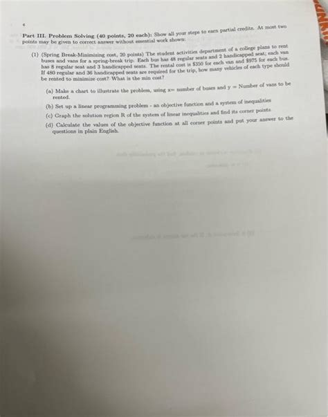 Solved Show All Your Steps To Earn Partial Credits At Most