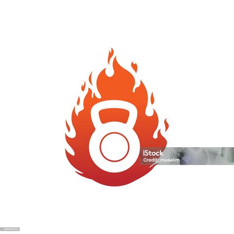 Gym Fire Logo Template Design Stock Illustration Download Image Now