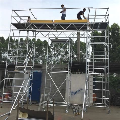 Mobile Scaffold With Long Work Platform From China Manufacturer Dragon Stage Mobile Scaffold With Long Work Platform From China Manufacturer Dragon Stage