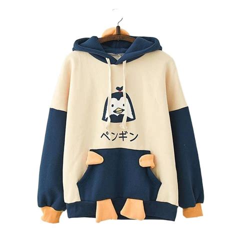 Penguin Hoodie New Hooded Creative Design Hoodie T Hoodie Etsy