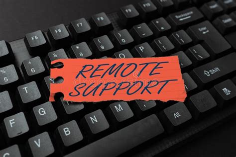 sign displaying remote support internet concept type of secure service