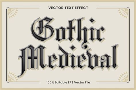 Premium Vector Gothic Medieval Editable Vector Text Effect