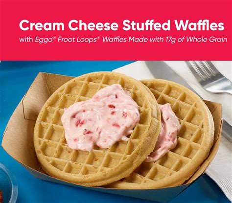 Cream Cheese Stuffed Waffles with Eggo® Froot Loops® Waffles