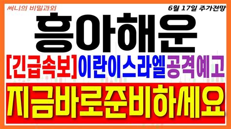 흥아해운 속보 30분전 Cnn 긴급속보 이란 이스라엘에 공격 예고 흥아해운 주주님들 지금 바로 준비해야 합니다 흥아해운 흥아해운주가전망 Youtube