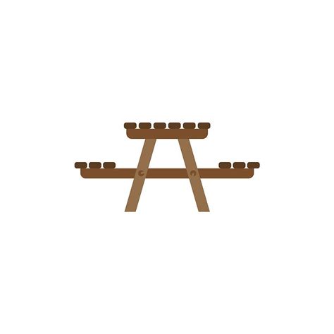 캠핑 테이블 나무 공원 벤치 벡터 Eps Ai Uidownload